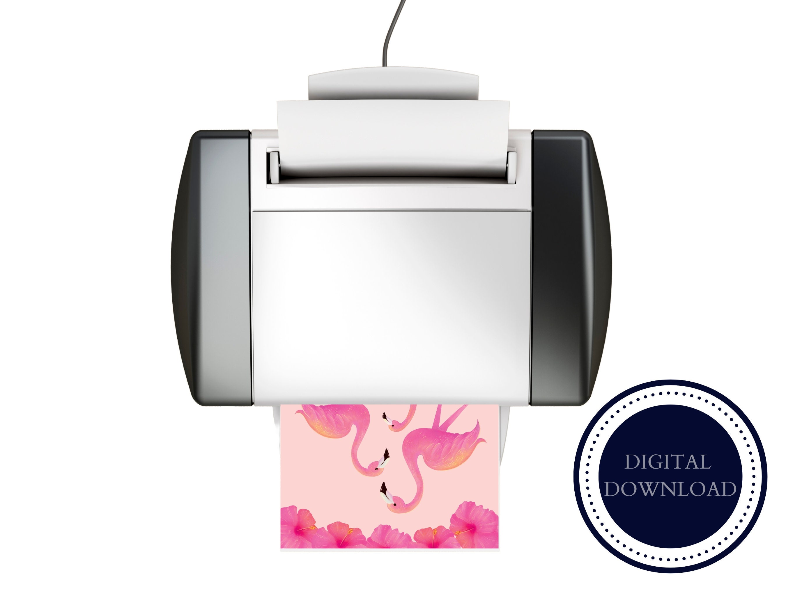 Printable Pink Flamingo Wall Art Set of Three Colorful Pink - Etsy