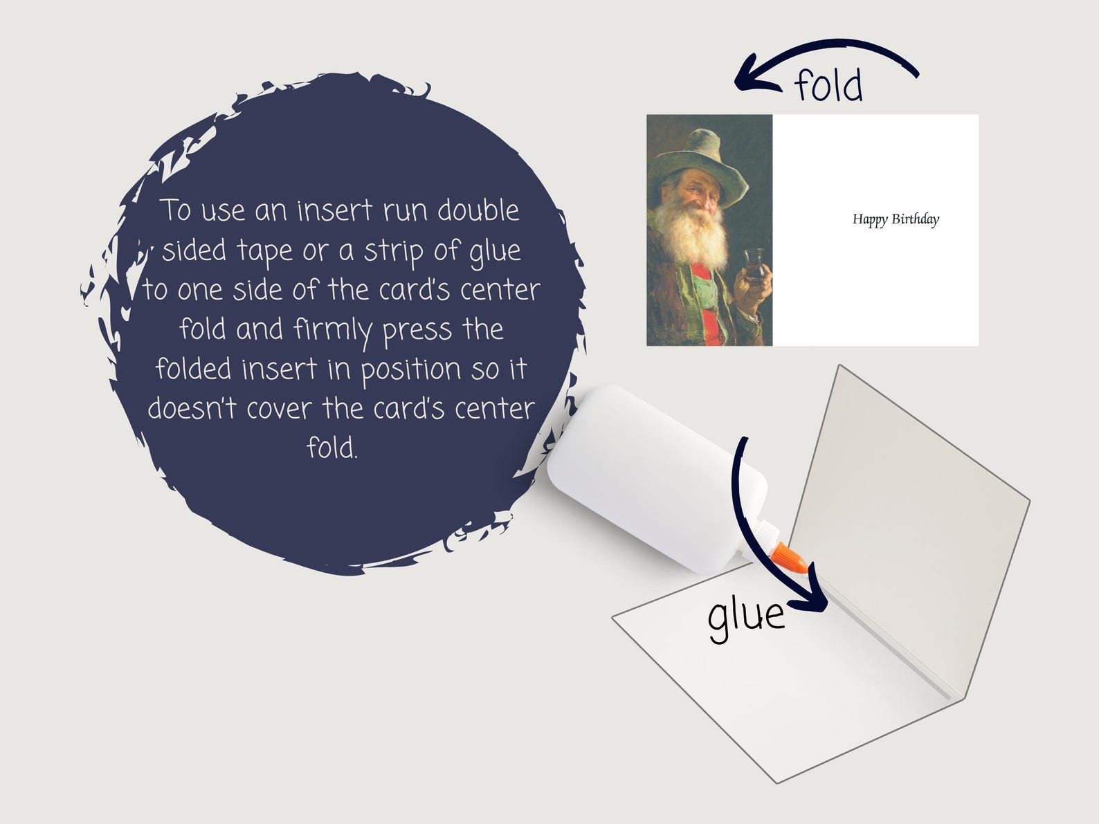 Printable Birthday Card - Vintage Art With Gentle Humor for Older ...