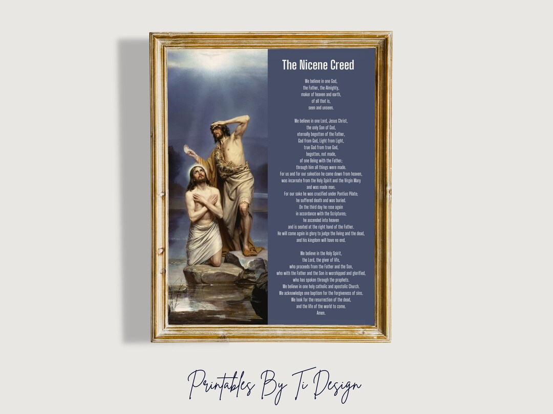 Printable Scripture Art, the Nicene Creed - A Statement of Church ...
