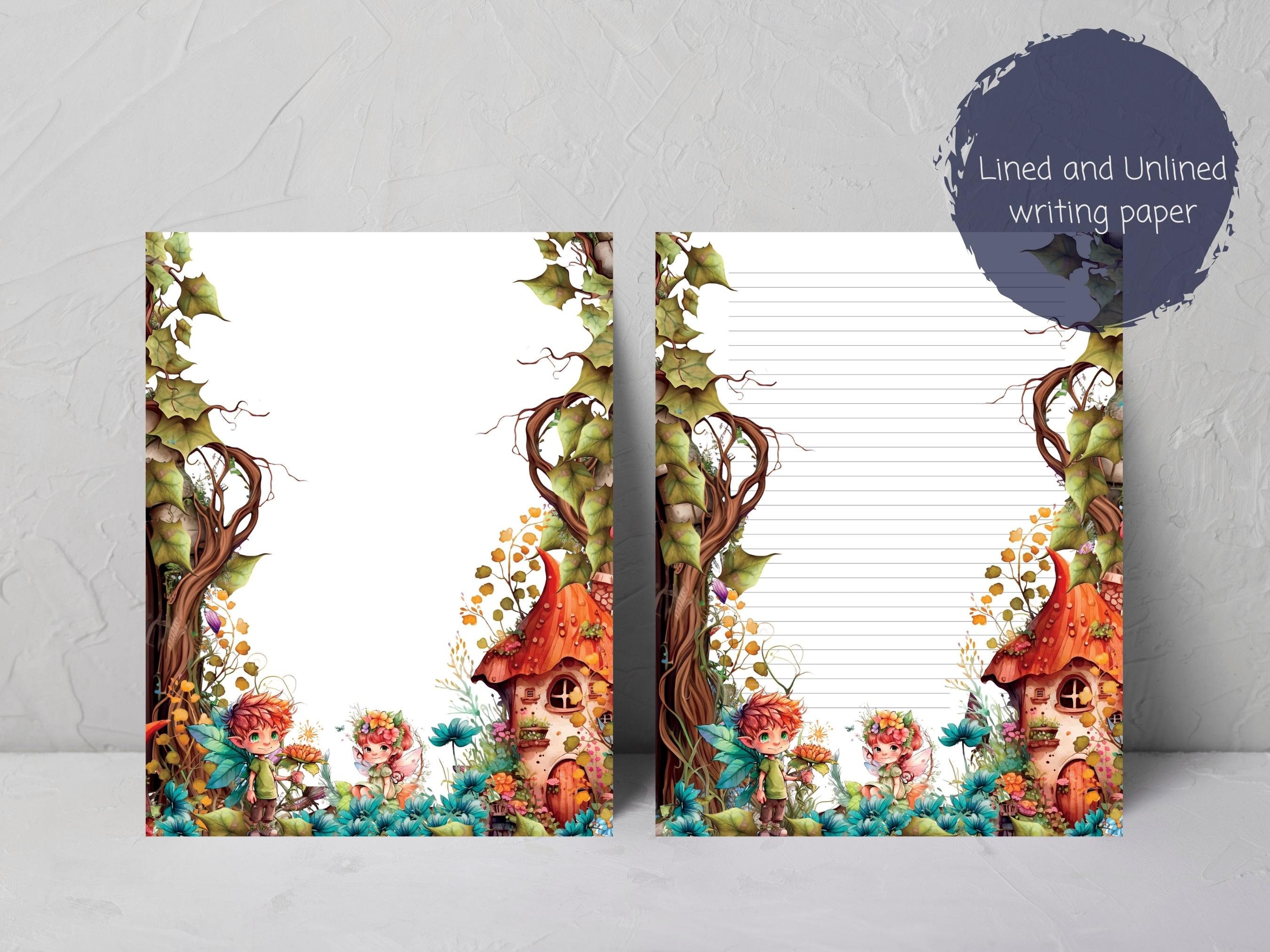 Printable Fairy Stationery - Whimsical Letter Writing Paper & Envelopes ...