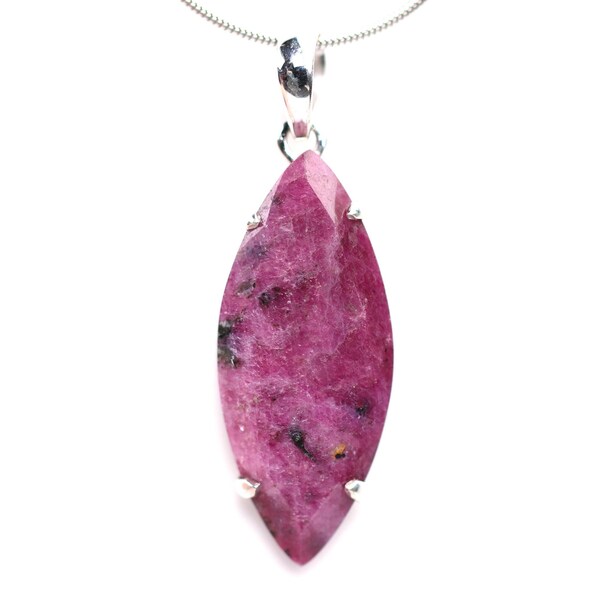 Natural Ruby Pendant - Etsy