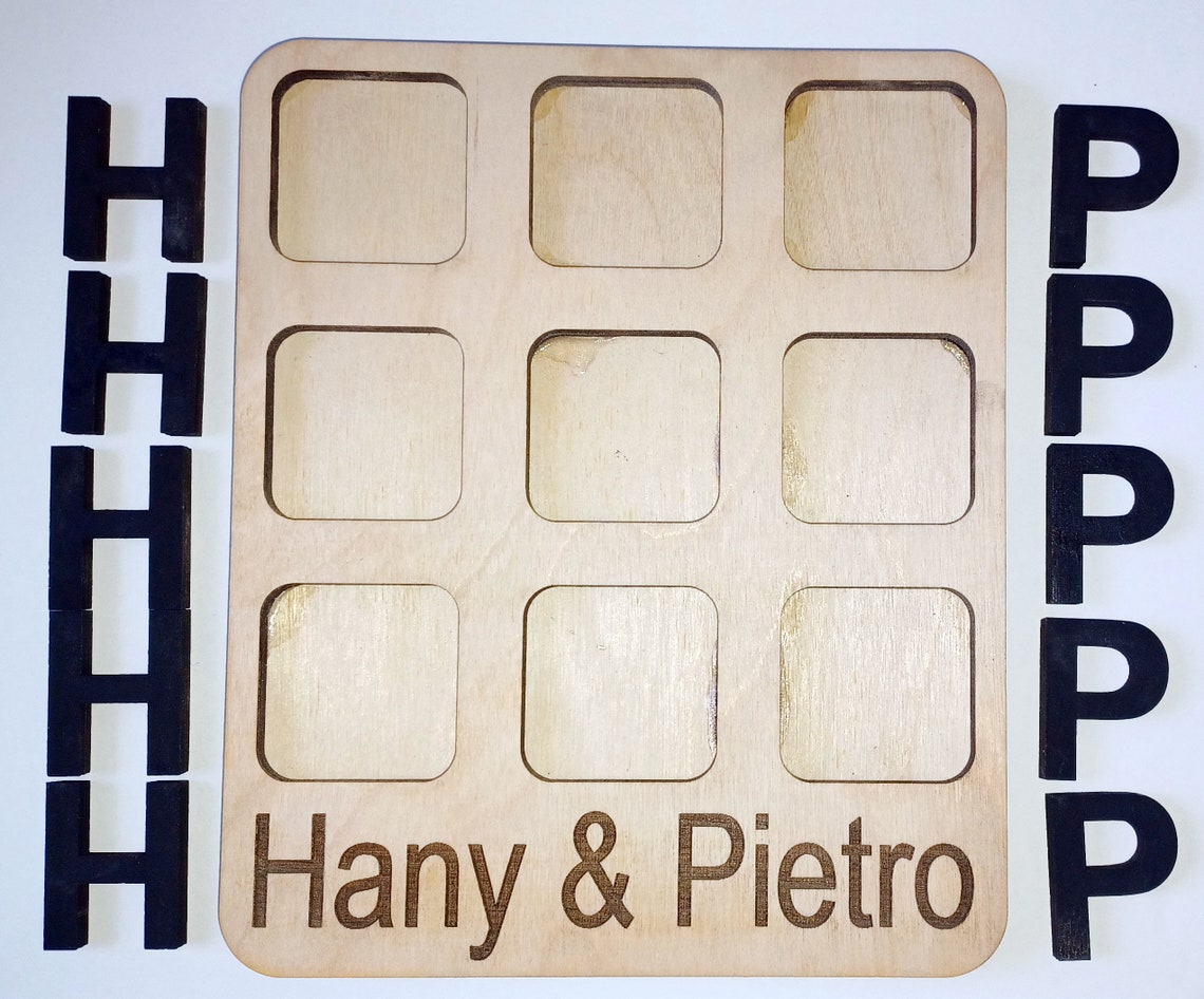 Personalized Tic-tac-toe Board Game Custom Outdoor/indoor 6x6 Special ...