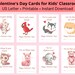 Printable Animal Valentine's Day Cards for Kids; Cute Animal Valentine ...