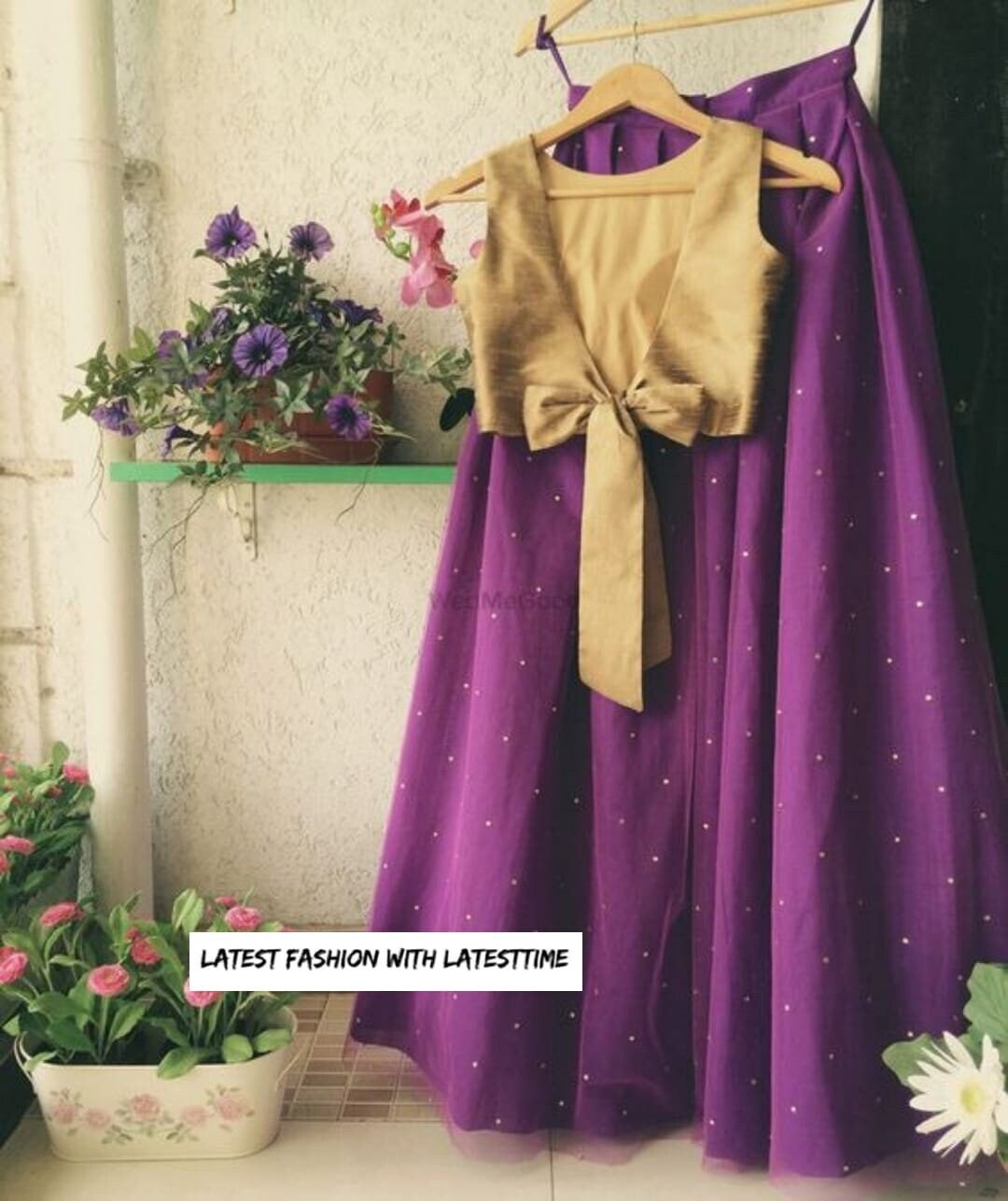 Lehenga Light Purple Lehenga With Gold Blouse Lengha Choli Bridesmaids ...