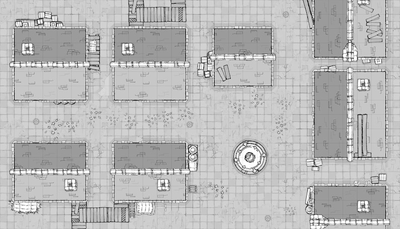 Simple City Streets Battle Map, Dnd Battle Map, D&D, Battlemap ...