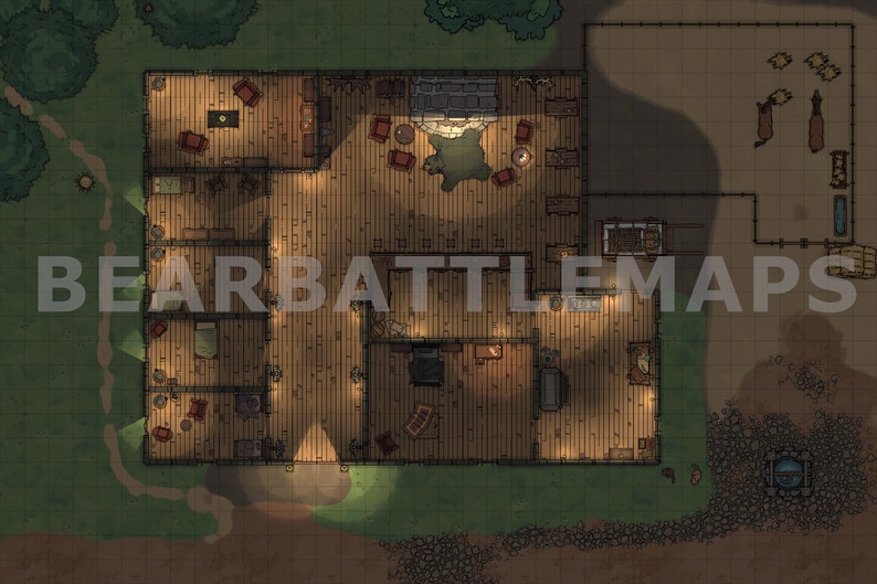 Simple Inn, Battle Map, Dnd Battle Map, D&D, Battlemap, Dungeons and ...
