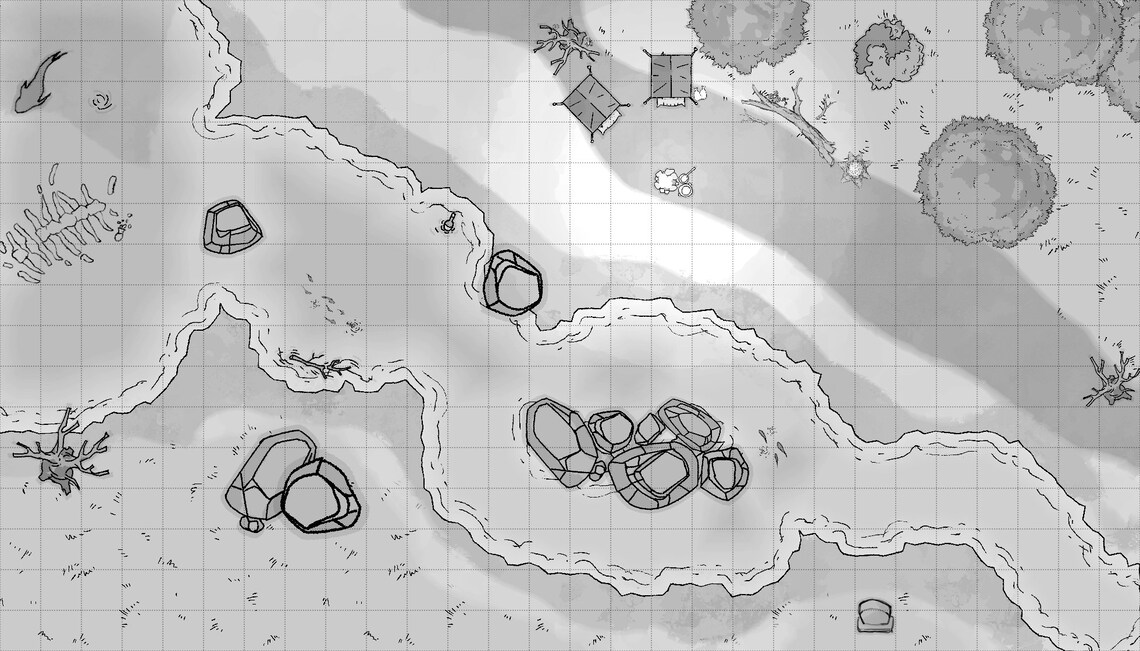 Simple Riverside Battle Map, Dnd Battle Map, D&D, Battlemap, Dungeons ...