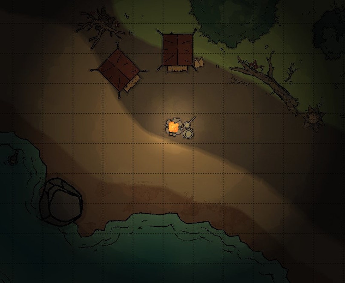 Simple Riverside Battle Map, Dnd Battle Map, D&D, Battlemap, Dungeons ...