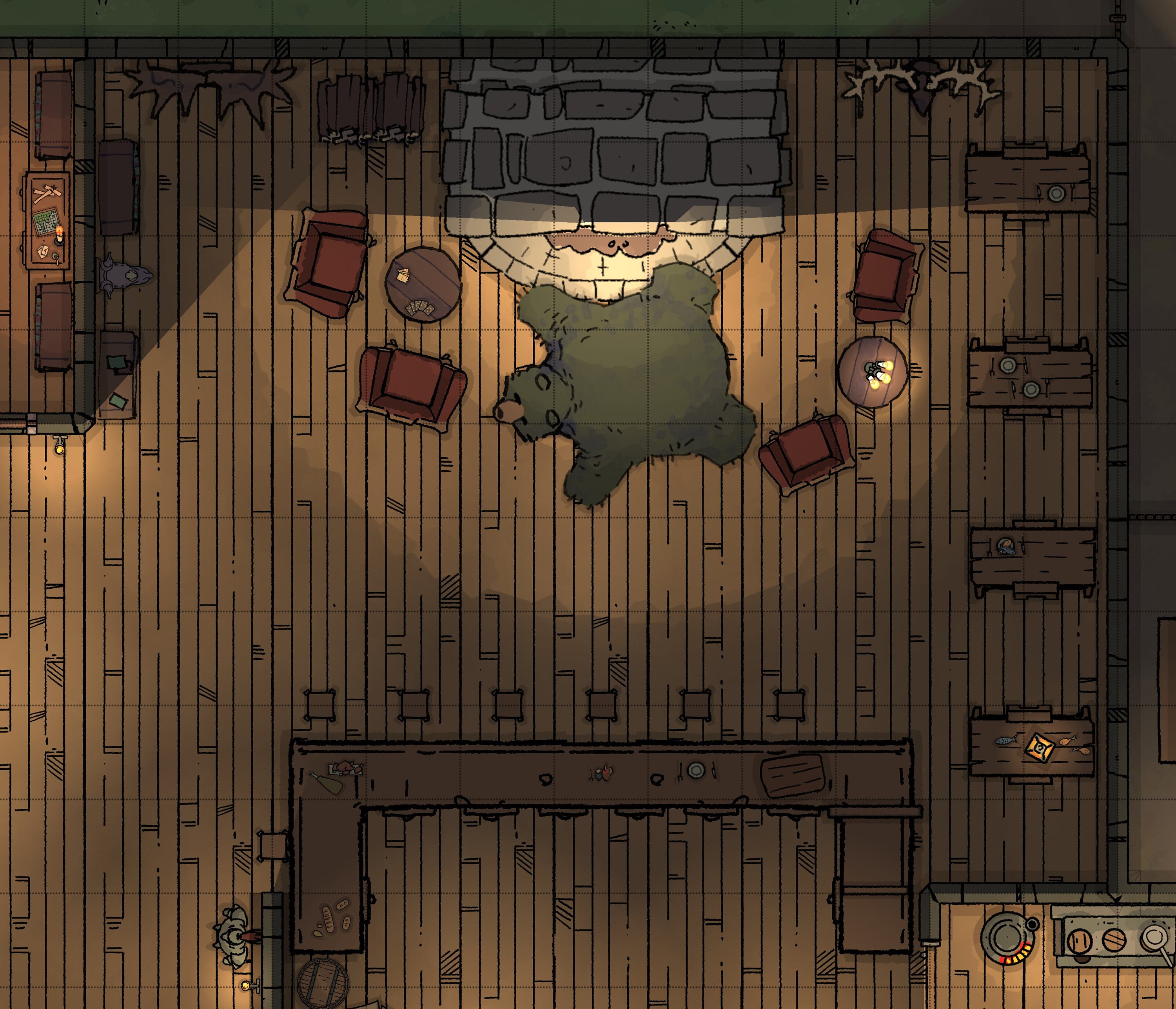 Simple Inn, Battle Map, Dnd Battle Map, D&D, Battlemap, Dungeons and ...