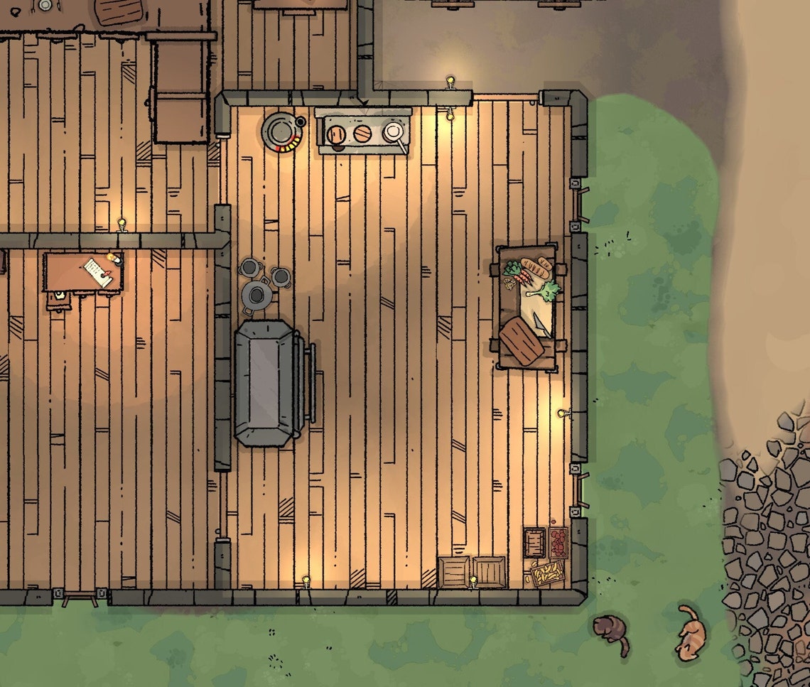 Simple Inn, Battle Map, Dnd Battle Map, D&D, Battlemap, Dungeons and ...