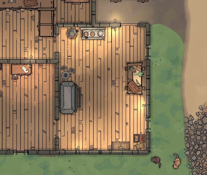 Simple Inn, Battle Map, Dnd Battle Map, D&D, Battlemap, Dungeons and ...