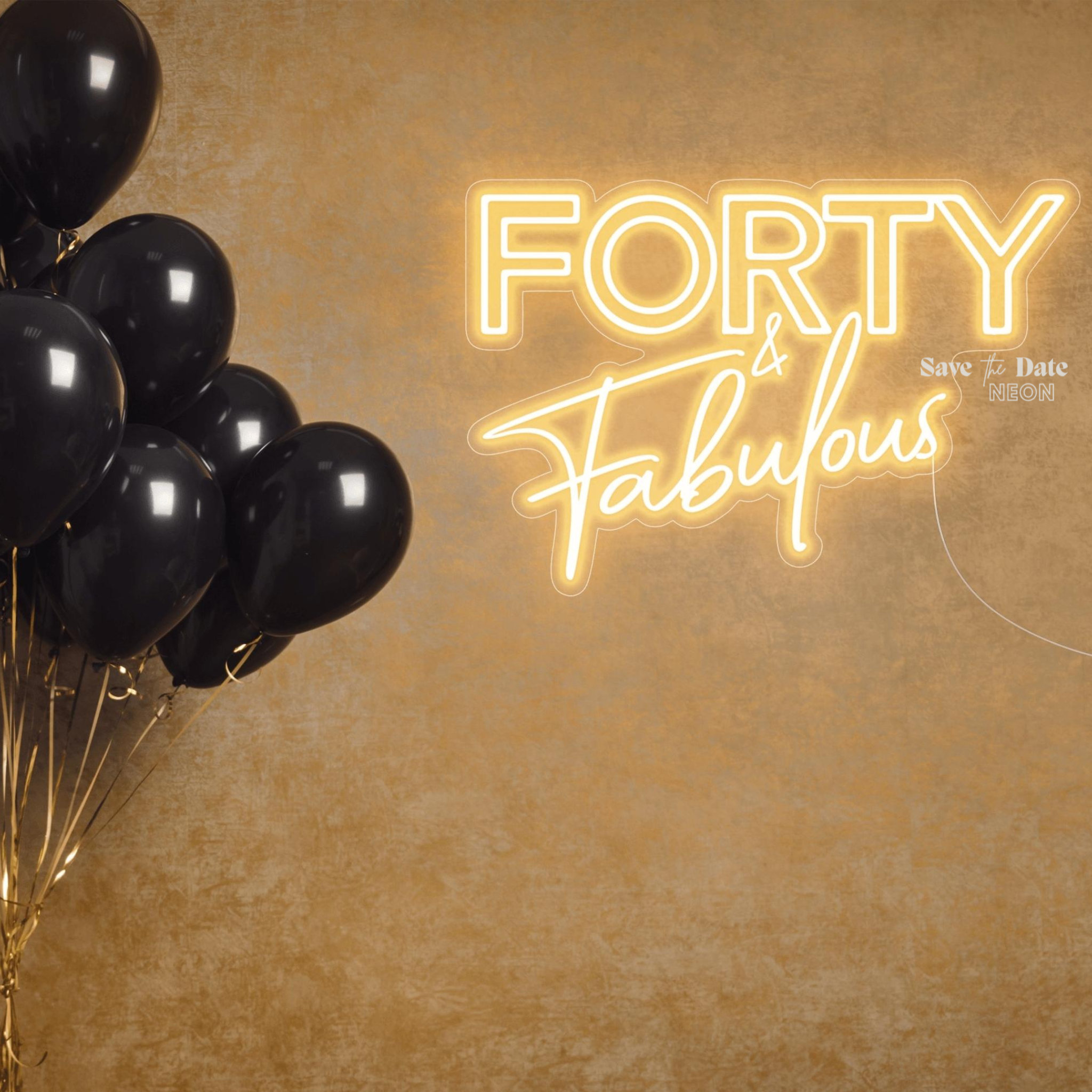 Forty Fabulous 40th Birthday Neon Sign, Birthday Gift, Led Light ...
