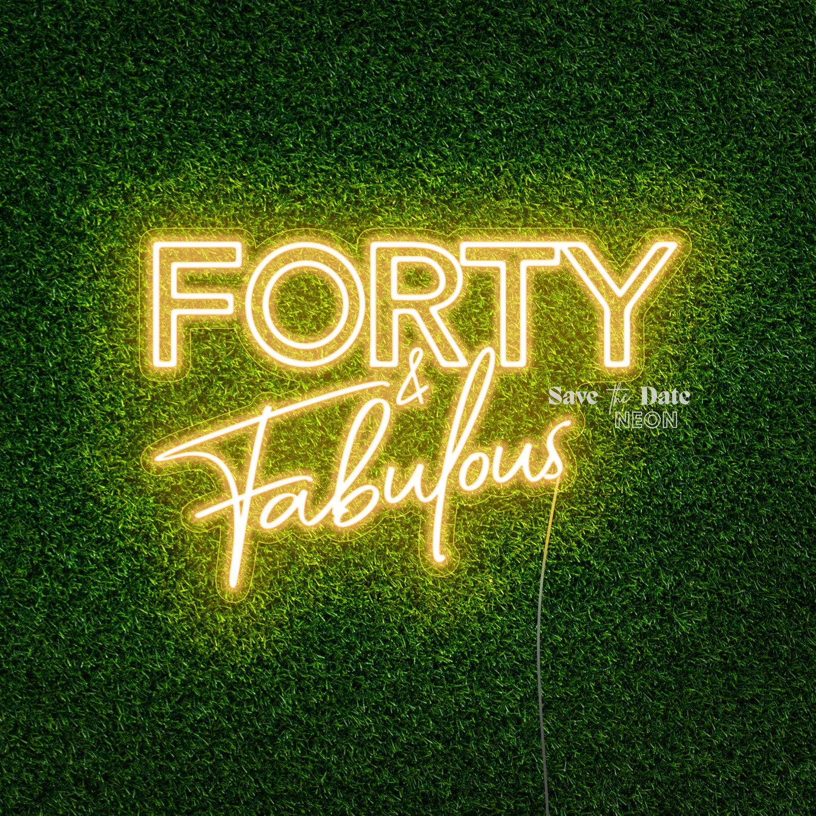 Forty Fabulous 40th Birthday Neon Sign, Birthday Gift, Led Light ...