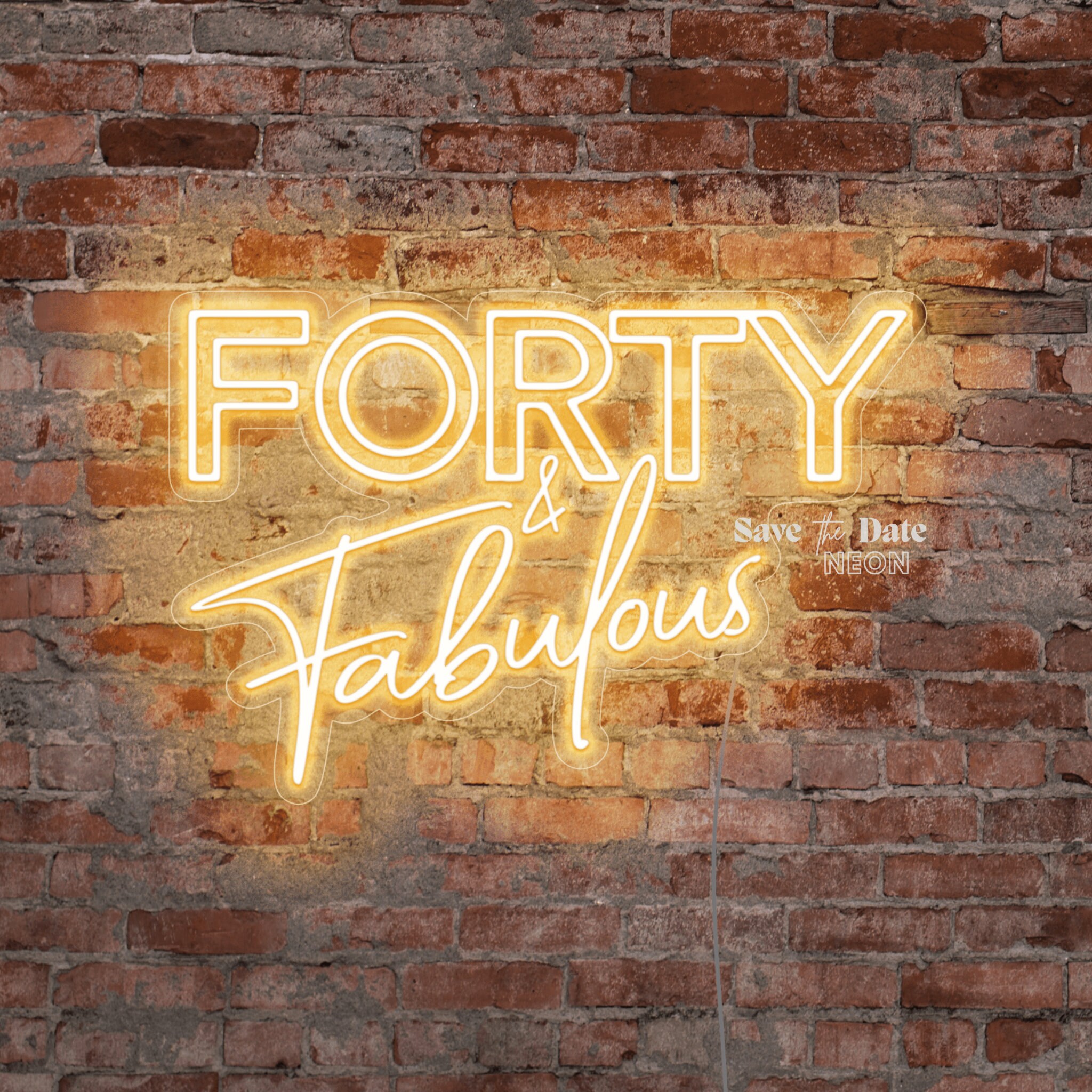 Forty Fabulous 40th Birthday Neon Sign, Birthday Gift, Led Light ...