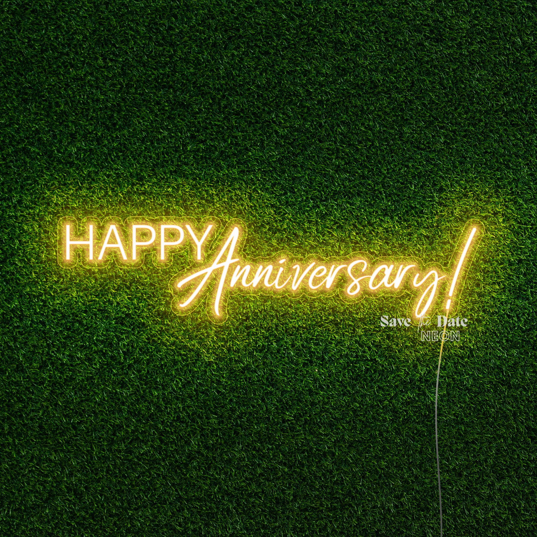 Happy Anniversary Neon Sign, Custom Neon Sign, Anniversary Gift ...