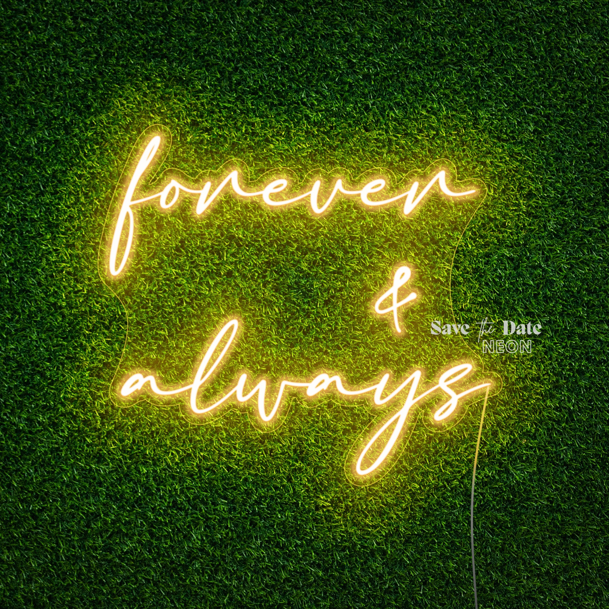 Forever Always Wedding Neon Sign, Anniversary Gift, Neon Wedding Sign ...