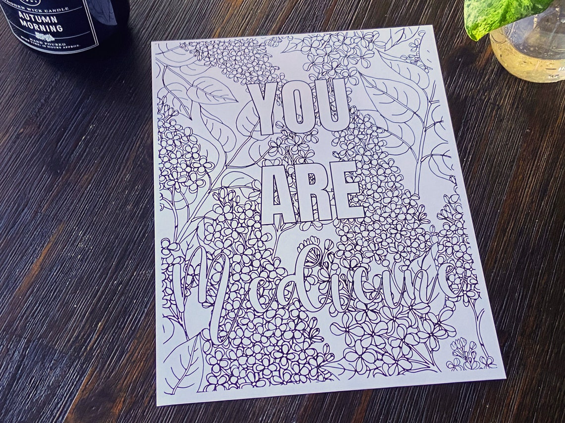 Floral Indigenous Coloring Pages Vol. 1 20 Pretty Coloring - Etsy