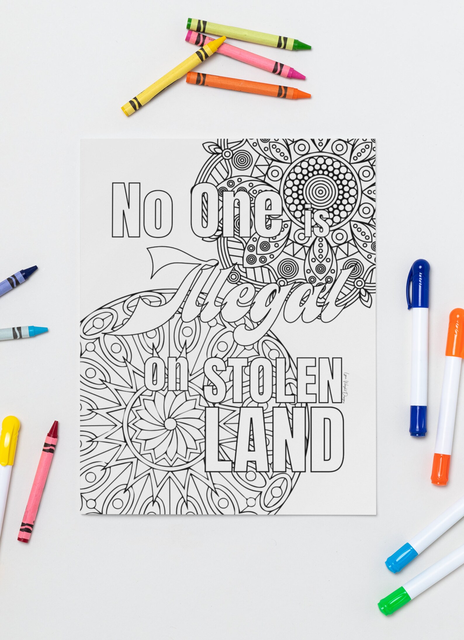 BIPOC Indigenous Coloring Page Affirmations, Vol. 1, 20 Mandala Adult ...