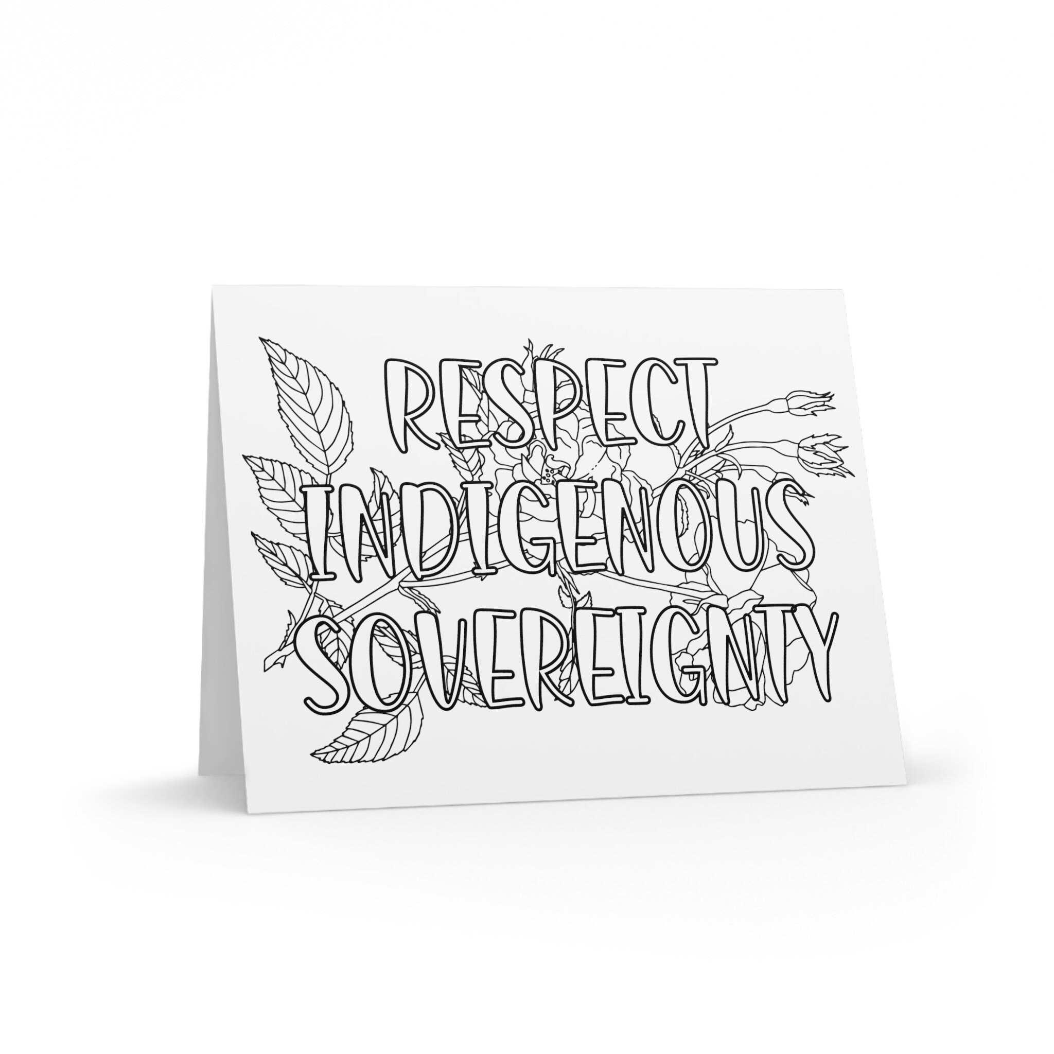 Indigenous Power 5-pack Greeting Cards, Native Floral Coloring Assorted ...