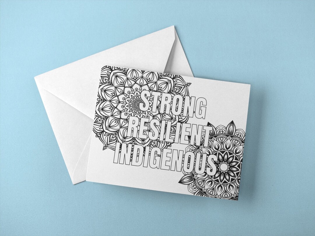 Indigenous Power 5-pack Greeting Cards, Feminine Mandala Coloring ...