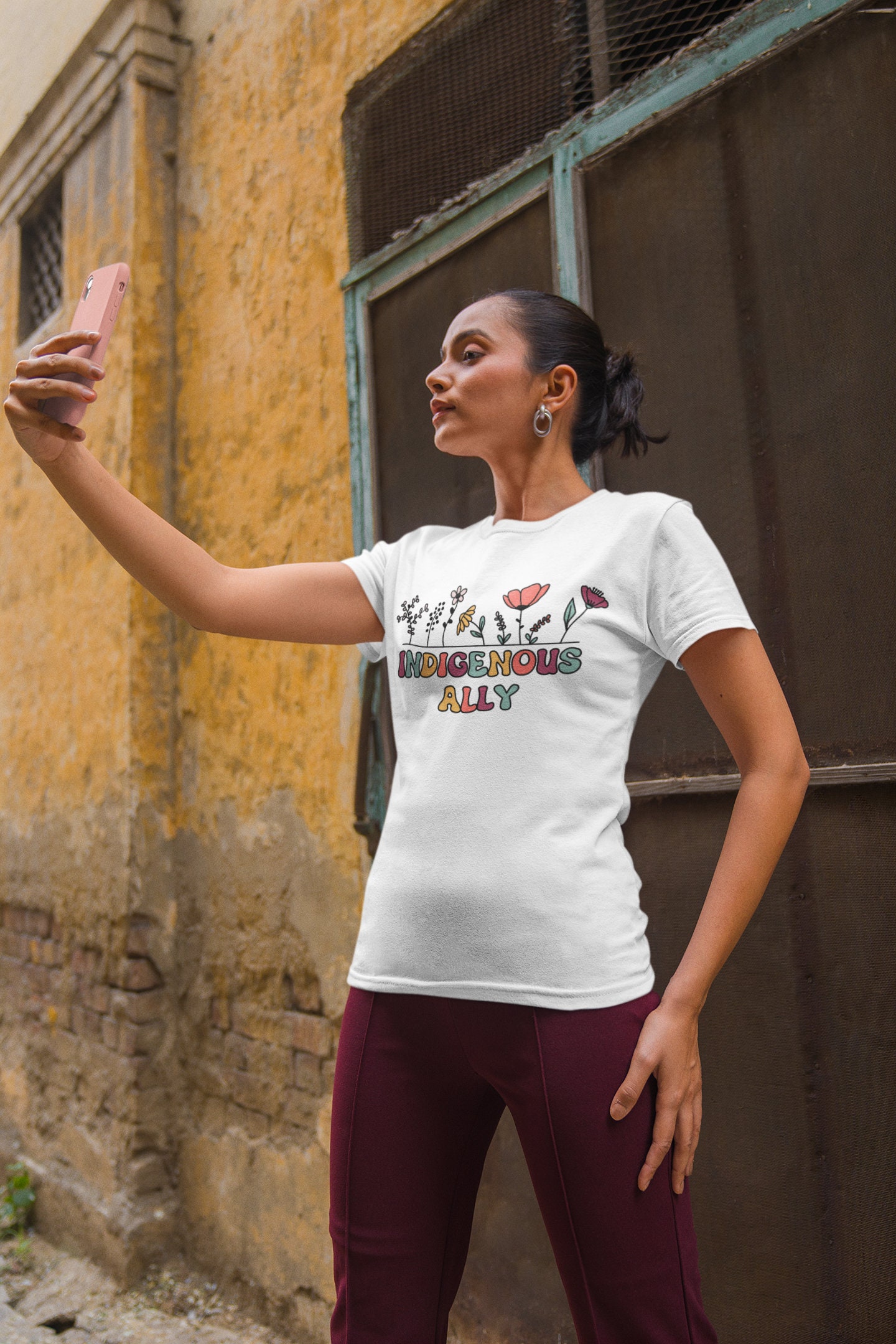 Pretty Indigenous Ally Shirt, Floral Ally Gift, Proud Ally T-shirt ...