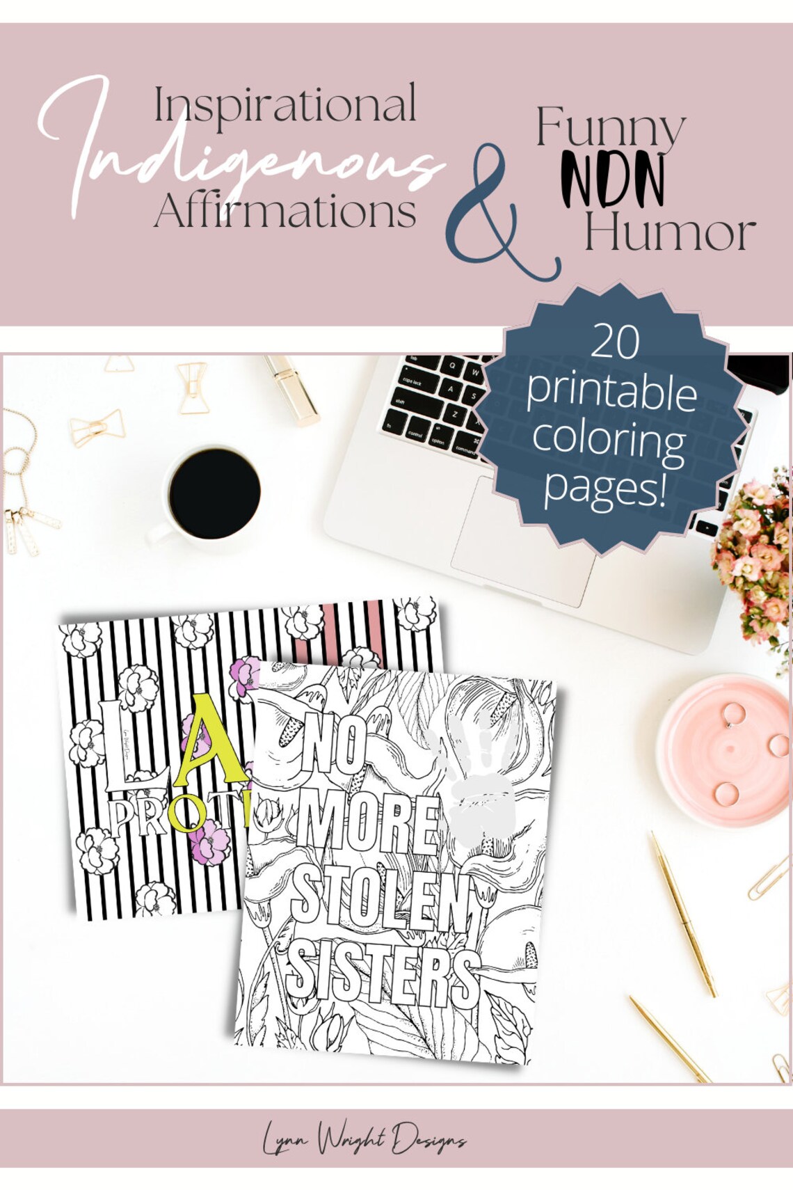 Floral Indigenous Coloring Pages Vol. 1 20 Pretty Coloring - Etsy