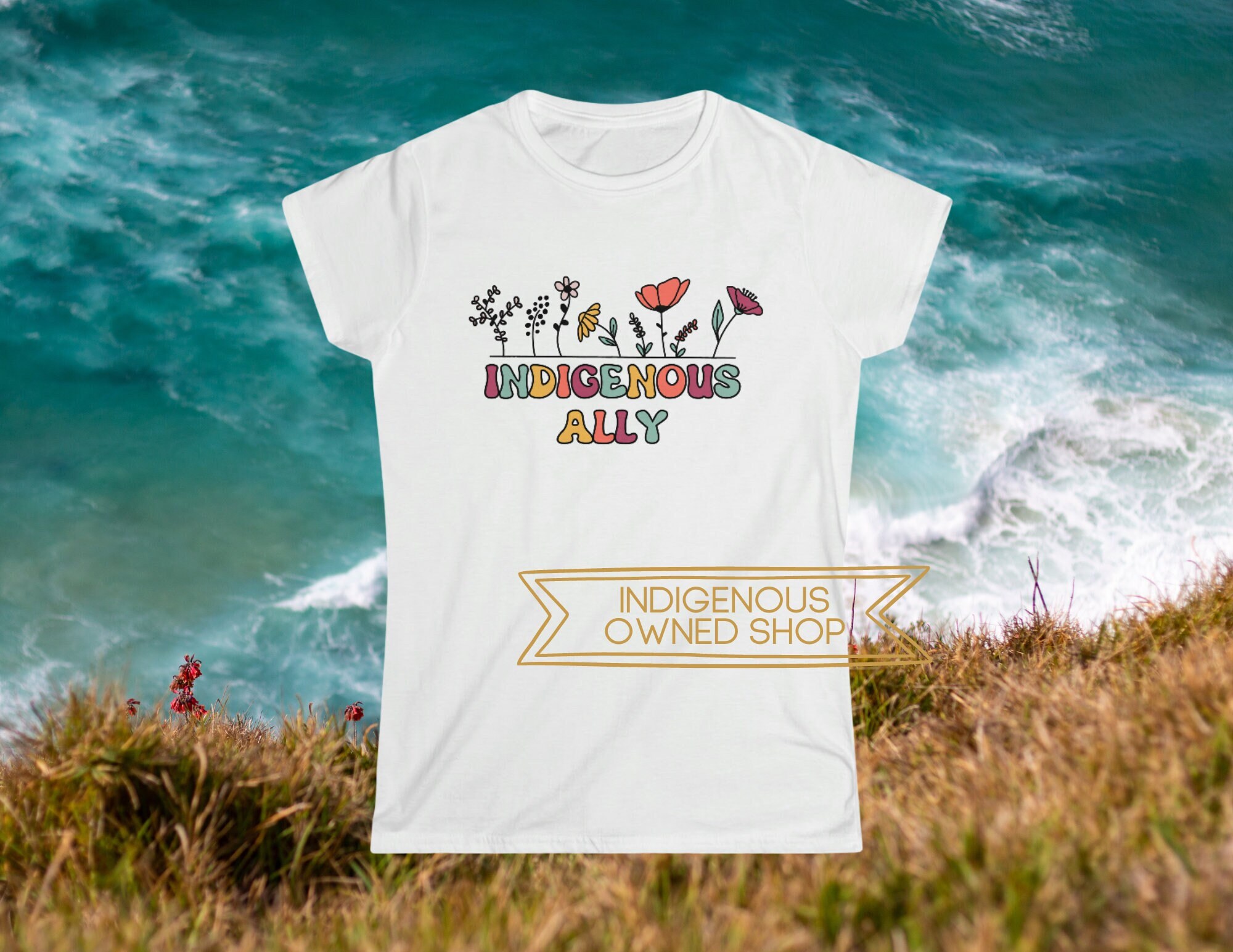 Pretty Indigenous Ally Shirt, Floral Ally Gift, Proud Ally T-shirt ...