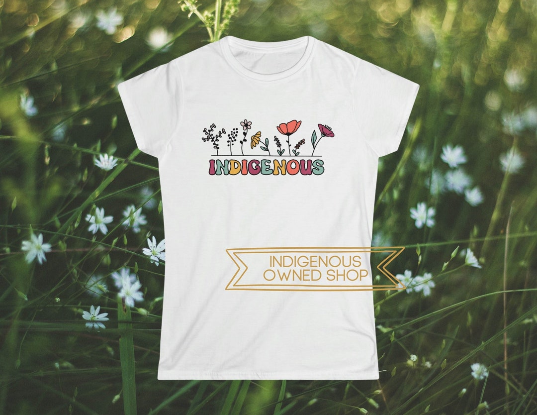 Pretty Indigenous Shirt, Native Woman Retro Flower T-shirt Mothers Day ...