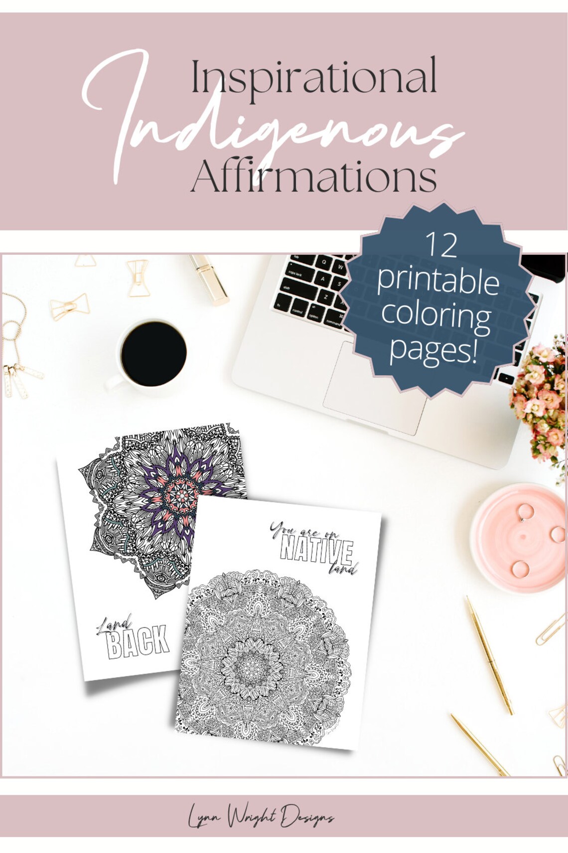 BIPOC Indigenous Coloring Pages, 12 Mandala Coloring Native ...