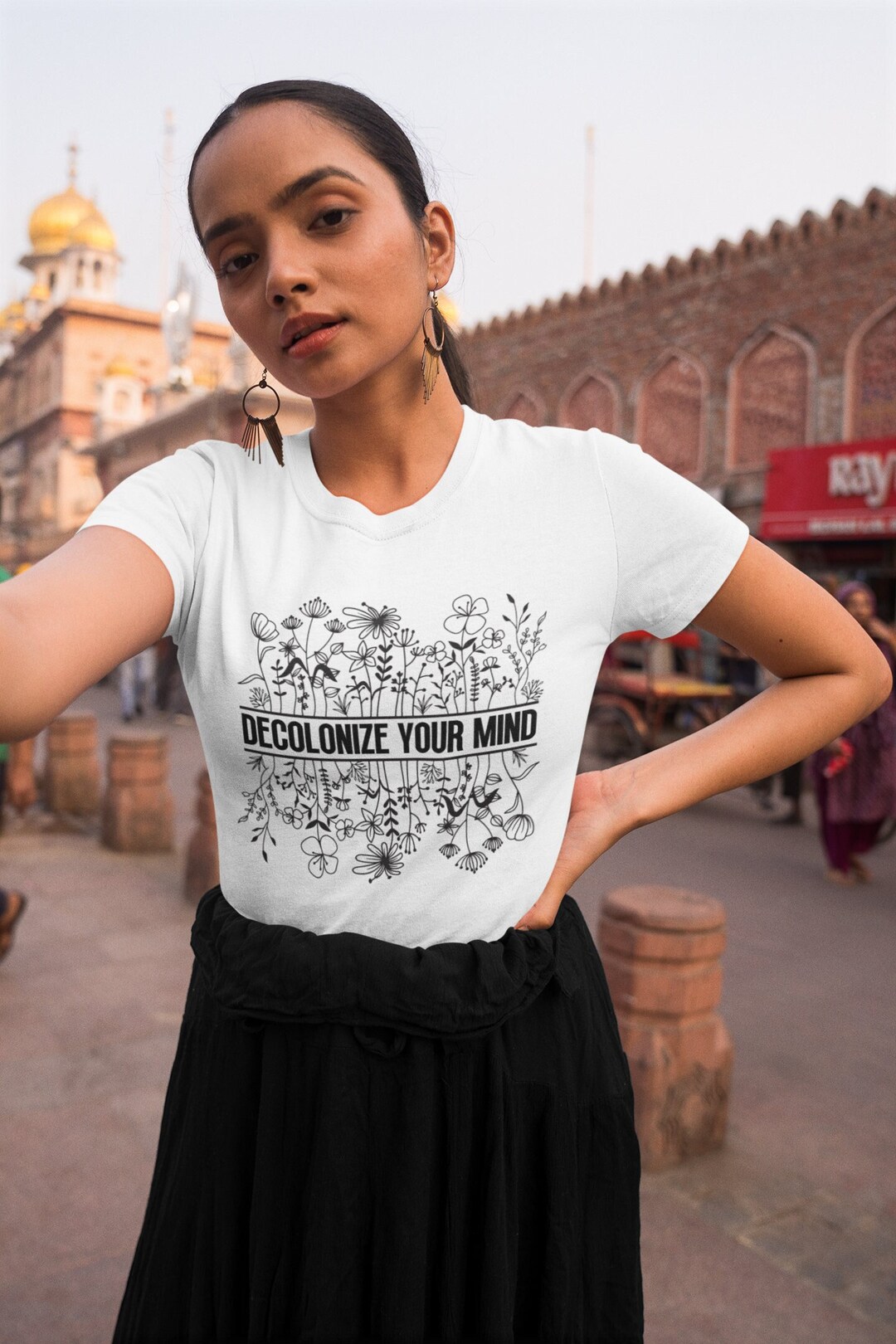 Decolonize Your Mind Wildflower T-shirt, Indigenous Activism Tee - Etsy