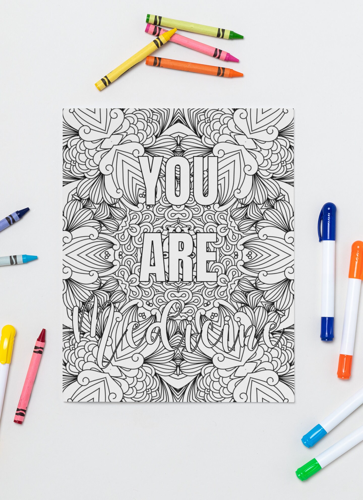Indigenous Coloring Page Affirmations, Vol 1, 20 Floral Mandala ...