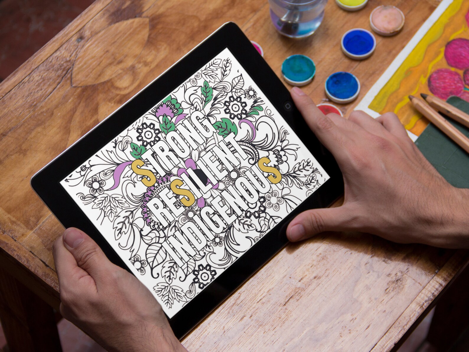 Indigenous Coloring Page Affirmations, Vol 1, 20 Floral Mandala ...