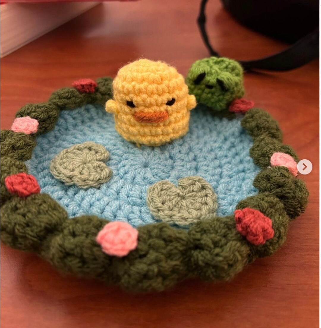 Duck and Frog on a Pond - Etsy