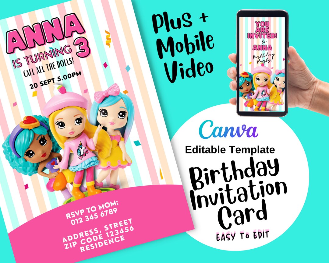 Birthday Invitation Card Template | LOL Theme | Mobile Video Invite ...