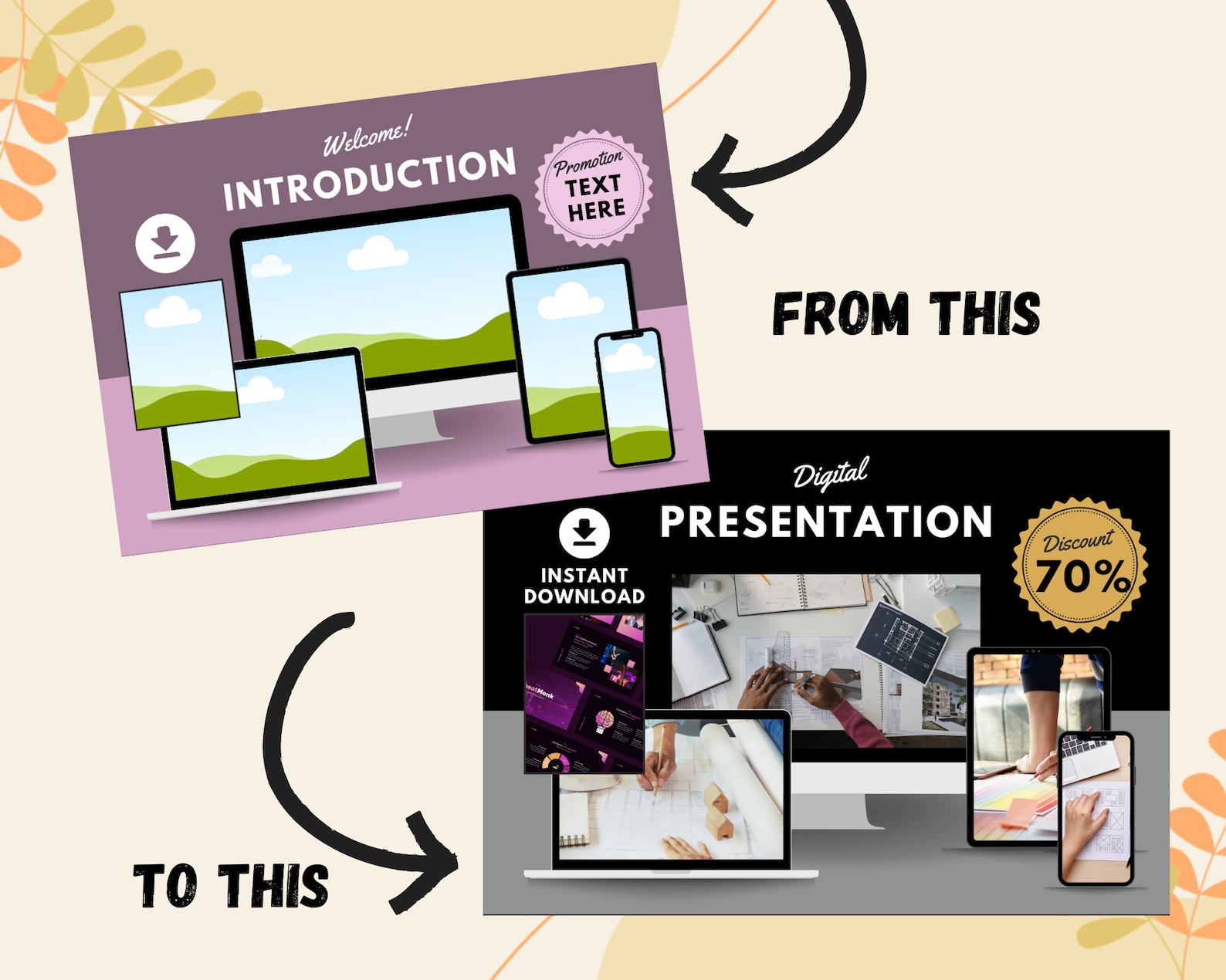 Canva Mockup Template: Editable Online Course Design (digital Download ...