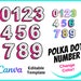 Polka Dot Alphabet Number: Canva Editable Template (digital Download ...
