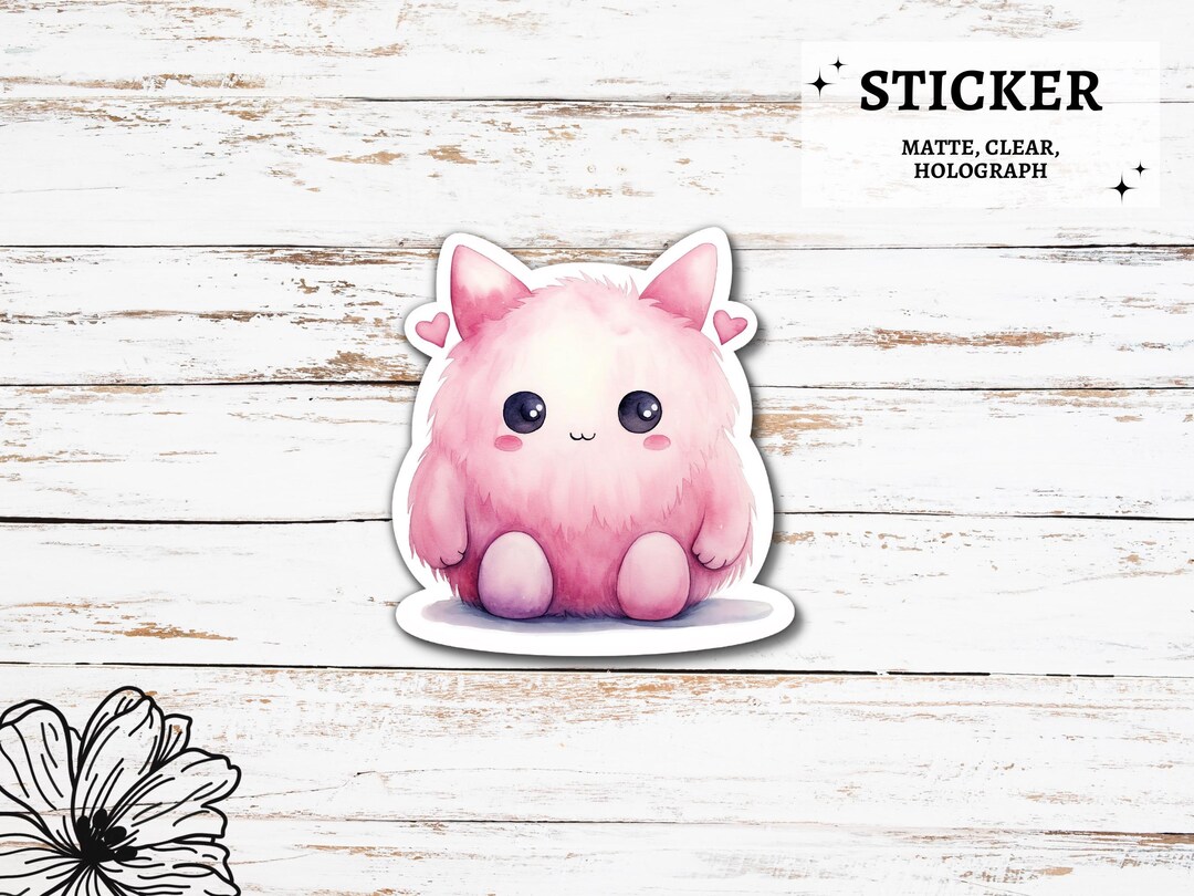 Pink Monster Sticker | Halloween Stickers, Kindle Laptop Sticker ...