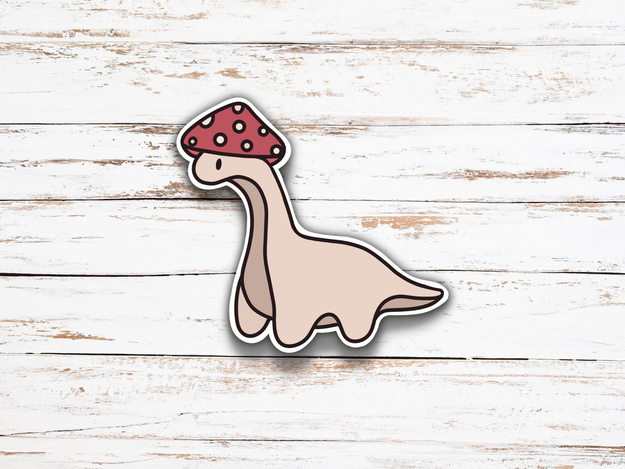 Cute Dinosaur Sticker | Dino Mushroom Hat | Dinosaur Vinyl Sticker ...