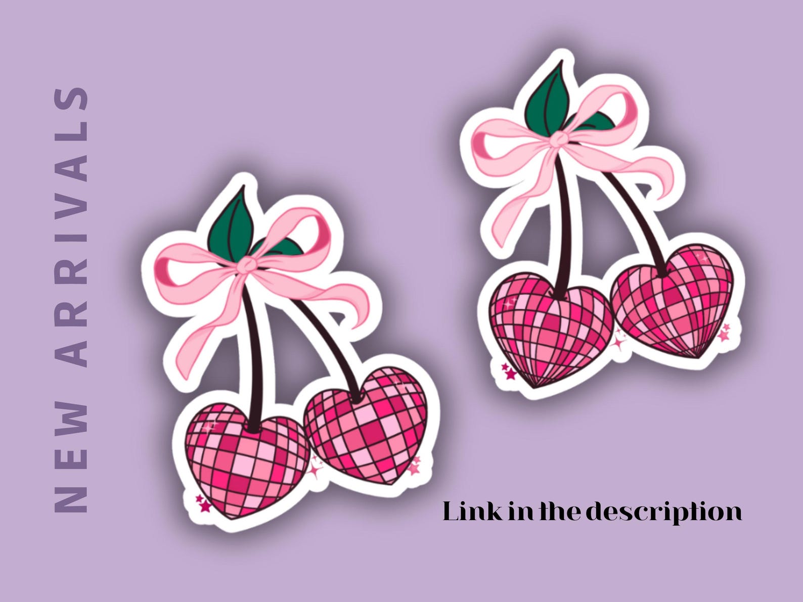 Disco Cherries Keychain - Trendy Acrylic Accessories Cute Girly Retro ...
