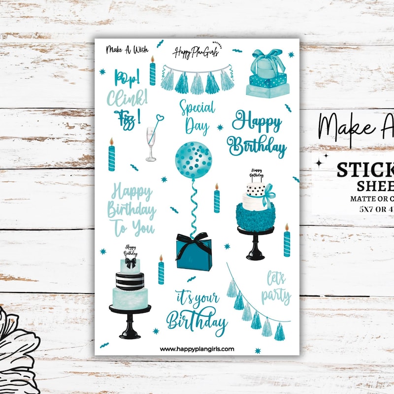 Birthday Planner Stickers - Etsy
