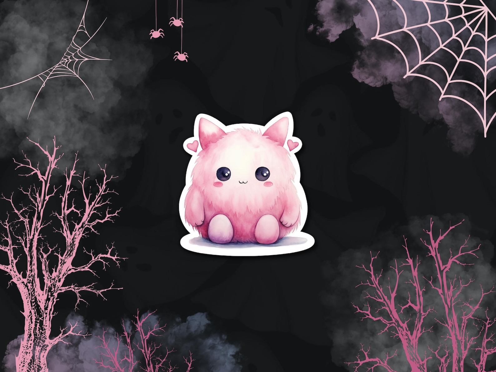 Pink Monster Sticker | Halloween Stickers, Kindle Laptop Sticker ...
