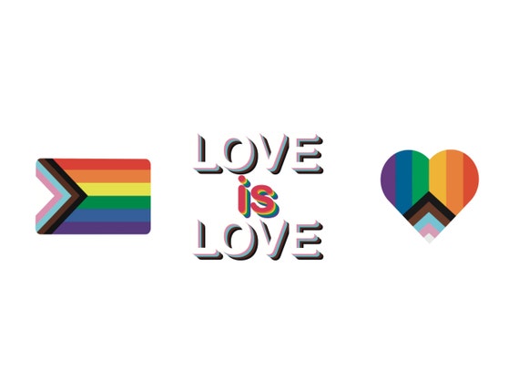 Progress Pride Sticker Die Cut Waterproof Vinyl Sticker - Etsy