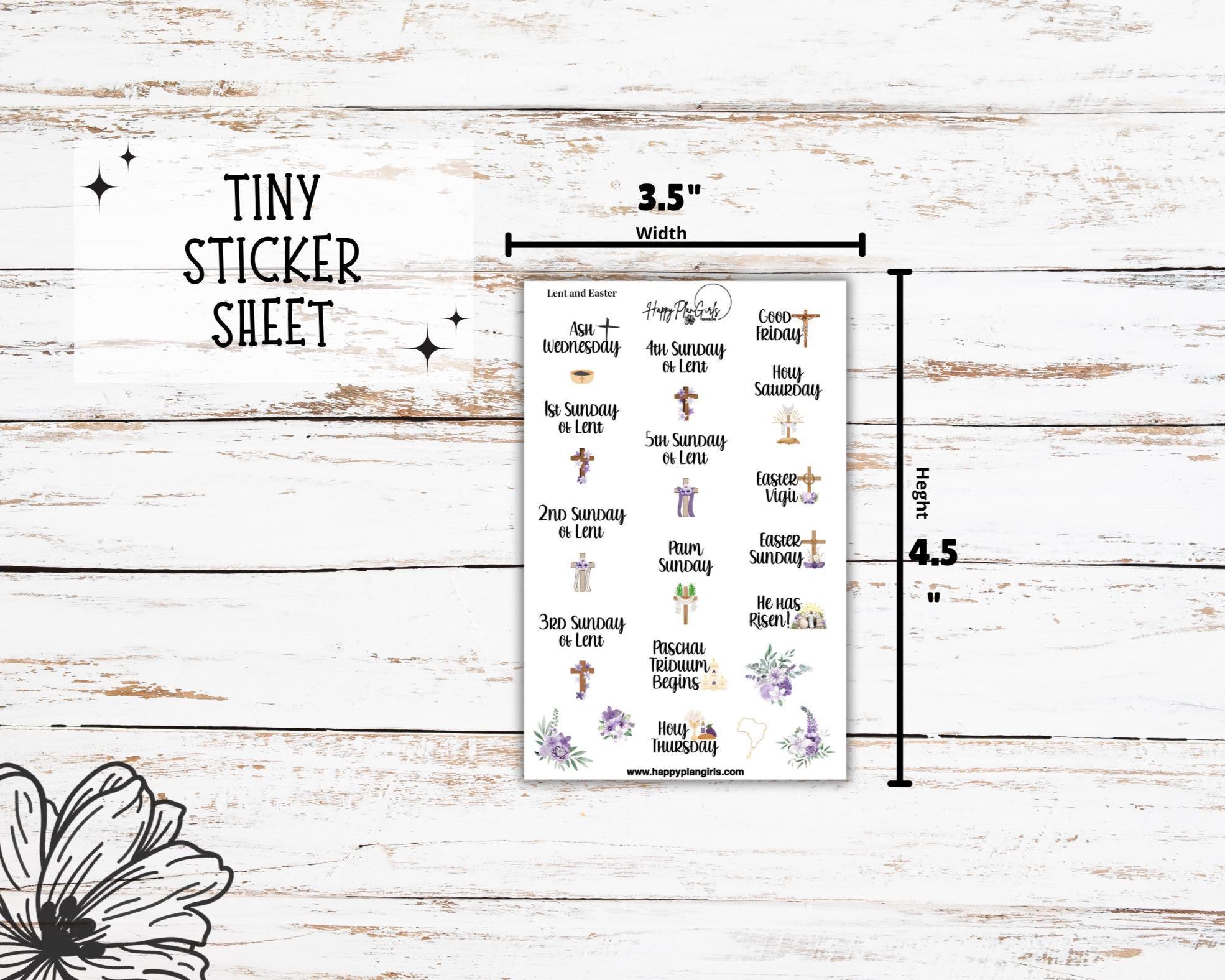 2026 Christian Lent Easter Planner Stickers Religious Fasting Prayer ...
