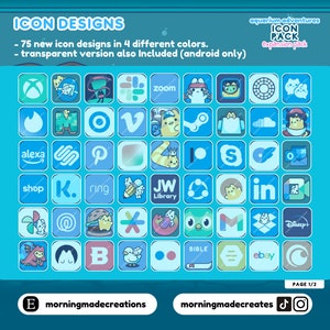 Aquarium Ocean Animals Phone Icon Set Cute Aquarium Ocean Sea Theme ...