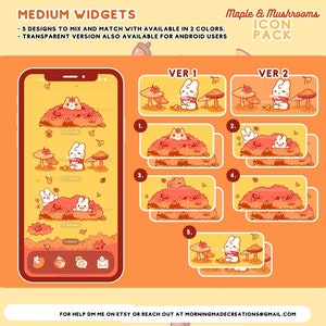 Fall Autumn Cute Animal Icon Pack Yellow Orange Phone Icon App Theme ...
