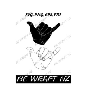 Shaka Silhouette Svg Shaka Outline Svg Shaka Tshirt Designs - Etsy