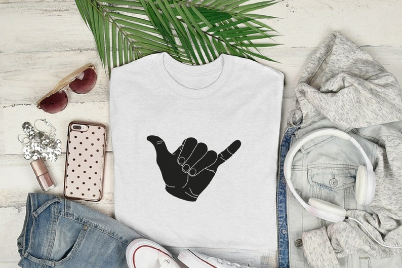 Shaka Silhouette Svg Shaka Outline Svg Shaka Tshirt Designs - Etsy