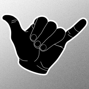 Shaka Silhouette Svg Shaka Outline Svg Shaka Tshirt Designs - Etsy