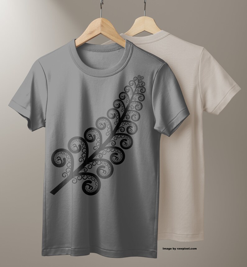 NZ Leaf Design, New Zealand Design, Koru Style Fern Leaf Design, Leaf ...