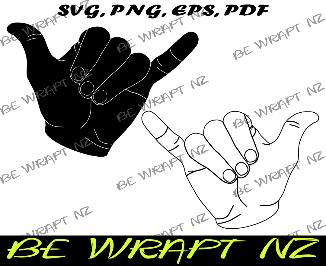 Shaka Silhouette Svg, Shaka Outline Svg, Shaka Tshirt Designs - Etsy